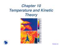 Temperature and Kinetic - General Physics I - Lecture Slides - Docsity