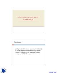 Vaccination - Human Resource - Lecture Slides - Docsity