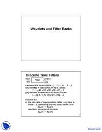 Wavelets and Filter Banks - Banking - Lecture Slides - Docsity