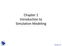 Simulation Modeling - Banking - Lecture Slides - Docsity