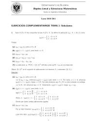 Problemas Algebra Lineal Conjuntos - Ejercicios de Álgebra - Docsity