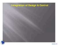 Integration of Design and Control - Process Design Practice - Lecture Slides - Docsity