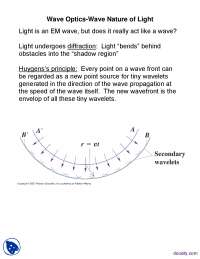 Wave Optics - General Physics - Lecture Notes - Docsity