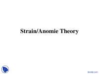 Strain Theories - Criminology - Lecture Slides | Slides Criminology ...