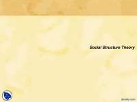 Social Structure Theory - Criminology - Lecture Slides - Docsity