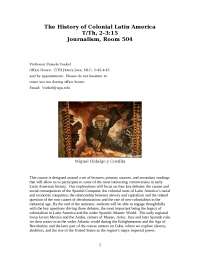 The History of Colonial Latin America - Lecture Notes | HIST 2221 - Docsity