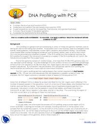 DNA Fingerprinting - Biology - Lab Handout | Exercises Biology | Docsity