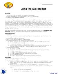 Microscope - Biology - Lab Handout - Docsity