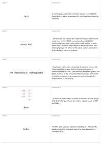 CH 2 Vocab | BIOL 2104 - Cell and Molecular Biology - Docsity