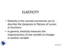Elasticity - Microeconomics and Public Policy - Lecture Slides - Docsity