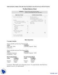 Banking Firm - Money Banking and Financial Markets - Handout - Docsity