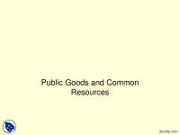 Public Goods - Introduction to Microeconomics - Lecture Slides - Docsity
