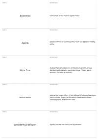 Exam 1 flash cards | ECON 2005 - Principles of Economics - Docsity