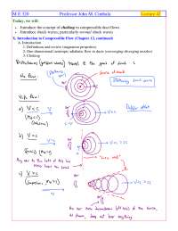 Compressible Flow - Fluid Flow - Handout - Docsity