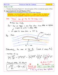 Inviscid Regions of Flow - Fluid Flow - Handout - Docsity