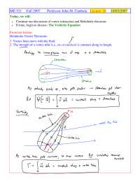 The Vorticity Equation - Foundations of Fluid Mechanics I - Handout ...