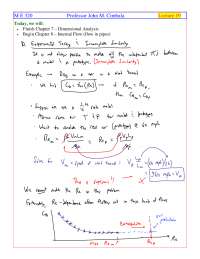 Dimensional Analysis - Fluid Flow - Handout - Docsity