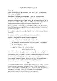 Washington Irving - Apuntes de Idioma Inglés - Docsity