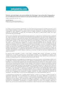 El model de Cloninger - Apuntes de Psicología de la Personalidad | Docsity