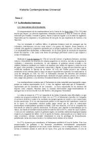 LA REVOLUCIÓN AMERICANA - Apuntes de Historia Contemporánea - Docsity