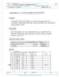 Experiment 6 - Limiting Reagent Determination | CHEM 1212 | Study notes ...