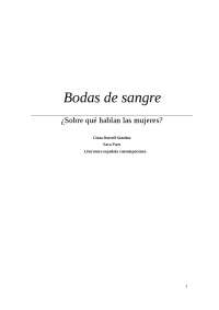 Análisis sobre bodas de sangre - Apuntes de Literatura Española - Docsity