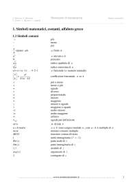 Simboli Matematici - Docsity