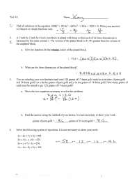7 Questions on Introduction to Mathematical Modeling - Exam 4 | MATH 1101 - Docsity