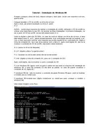 A Instalação do Windows 98 Parte1 - Docsity