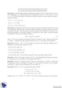 Álgebra Linear exercícios Lista 2 - Docsity