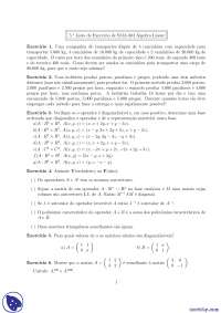 Álgebra Linear - exercícios Lista 5 - Docsity