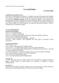 La seconda lingua - Gabriele Pallotti - Docsity
