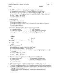 Exam 2 Fall 2013 with Answers - Introduction to Biochemistry | CHEM ...