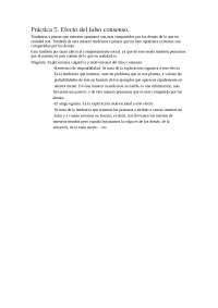 Práctica 5. Efecto del falso consenso - Ejercicios de Psicología - Docsity