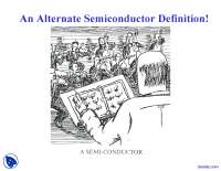 Semiconductors Introduction - Solid State Physics - Lecture Slides - Docsity