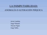 La inimputabilidad - Apuntes de Derecho Penal - Docsity