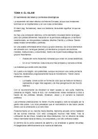 TEMA 4: EL ISLAM El nacimiento del Islam y corrientes ide - Apuntes de ...