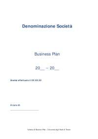 Modello business plan da compilare - Docsity