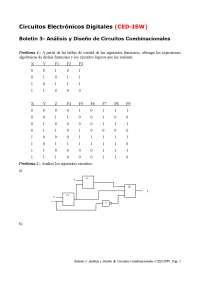 Ejercicios Circuitos Combinacionales (CED) - Ejercicios de Ingeniería Infórmatica - Docsity