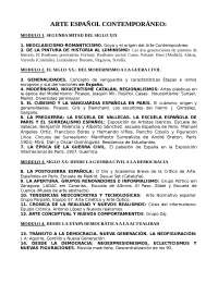 Arte español contemporaneo - Apuntes de Arte Contemporáneo - Docsity