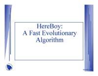 Fast Evolutionary Algorithms - Embedded Intelligent Robotics - Lecture ...