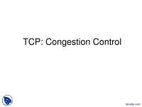 Congestion Control - Networking - Lecture Slides - Docsity
