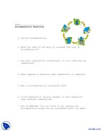 Bioremediation - Environmental Science - Quiz - Docsity