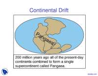 Continental Drift - Earth Science - Lecture Slides - Docsity