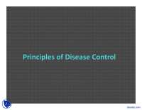 Principles of Disease Control - Microbiology - Lecture Slides - Docsity