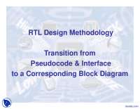 RTL Design Methodology - Digital System Design with VHDL - Lecture Slides - Docsity