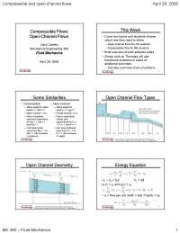 Compressible and Open Channel Flows - Fluid Mechanics - Lecture Slides - Docsity
