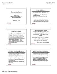 Introduction - Thermodynamics - Lecture Slides - Docsity