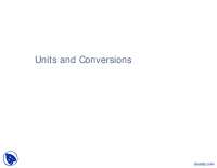 Units and Conversions - Introduction to Mechanical Engineering - Lecture Slides - Docsity