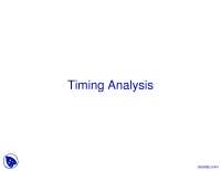 Timing Analysis - Digital System Design with VHDL - Lecture Slides | Slides Digital Systems ...